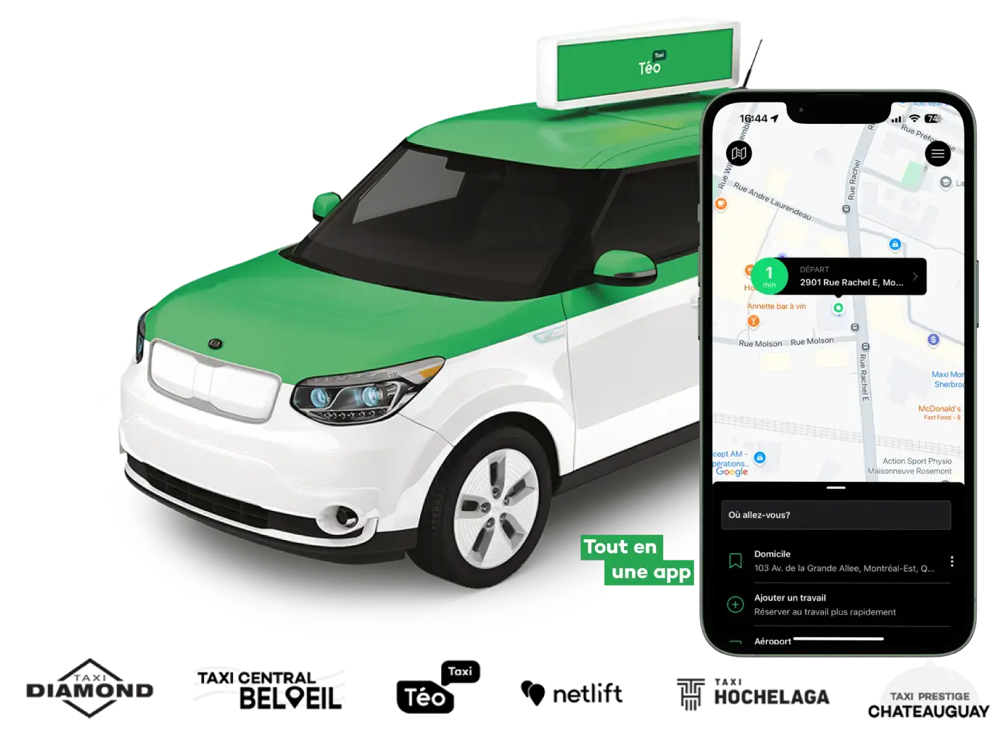Réservez un taxi rapide et fiable | Téo Taxi